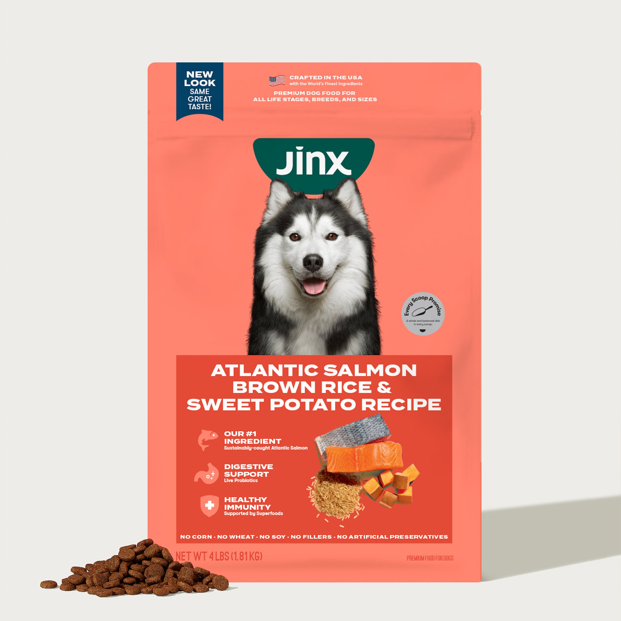 Jinx Dog Food | Atlantic Salmon Kibble Crafted with Care