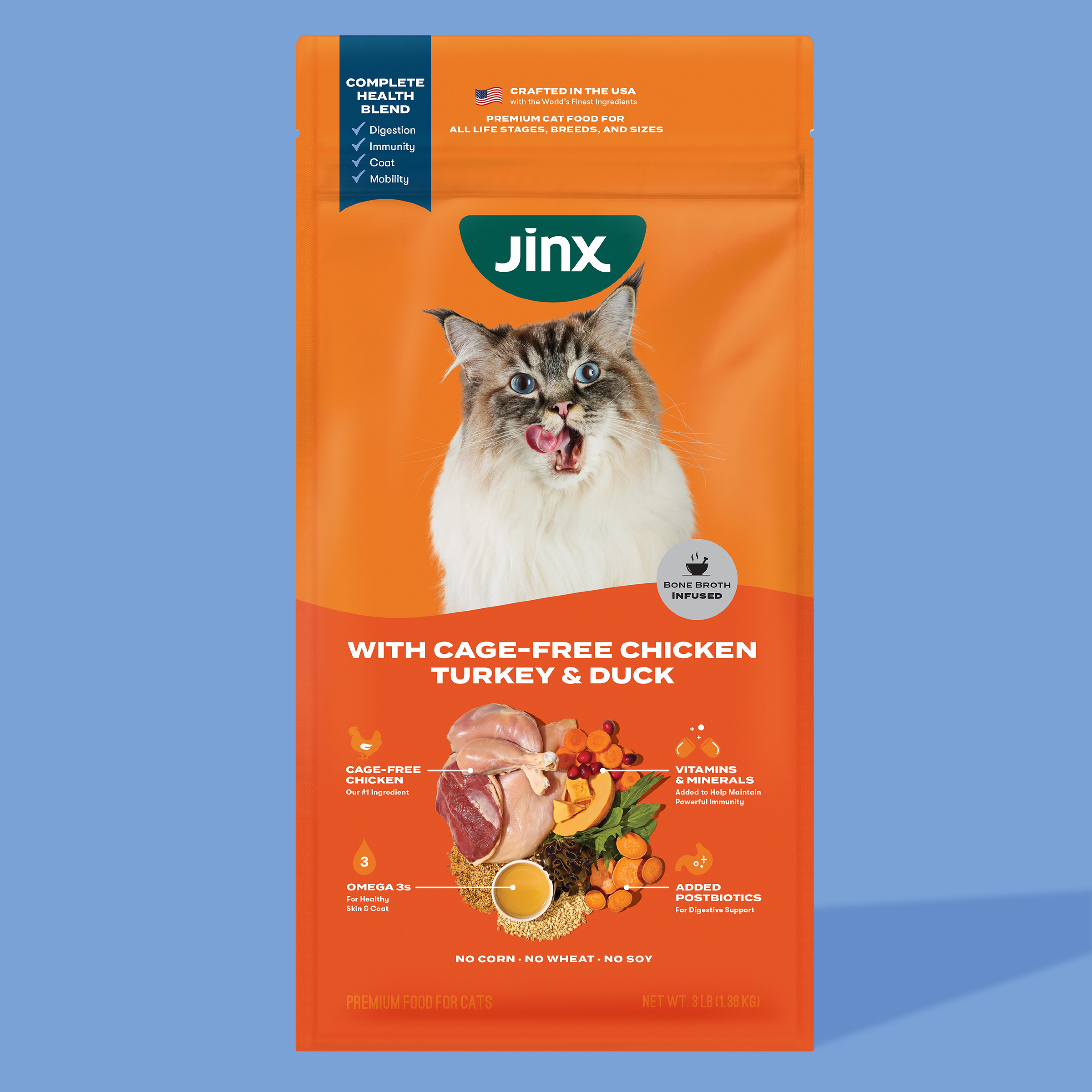 Jinx Cat Food I Protein Rich Cage‑Free Chicken Kibble