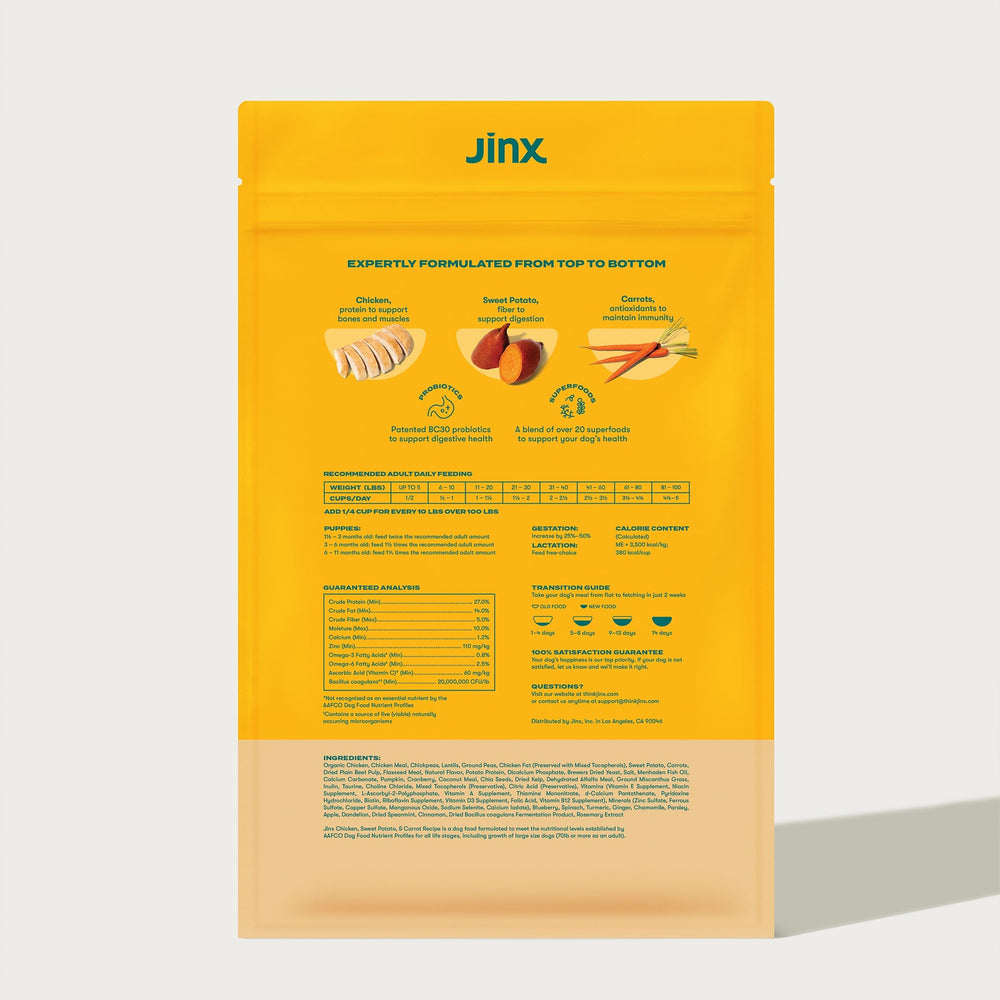 Jinx | Dog Kibble: Grain-Free Organic Chicken & Carrot