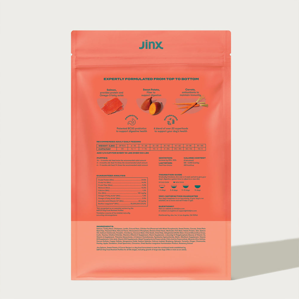 Jinx | Dog Kibble: Grain-Free Salmon & Carrot